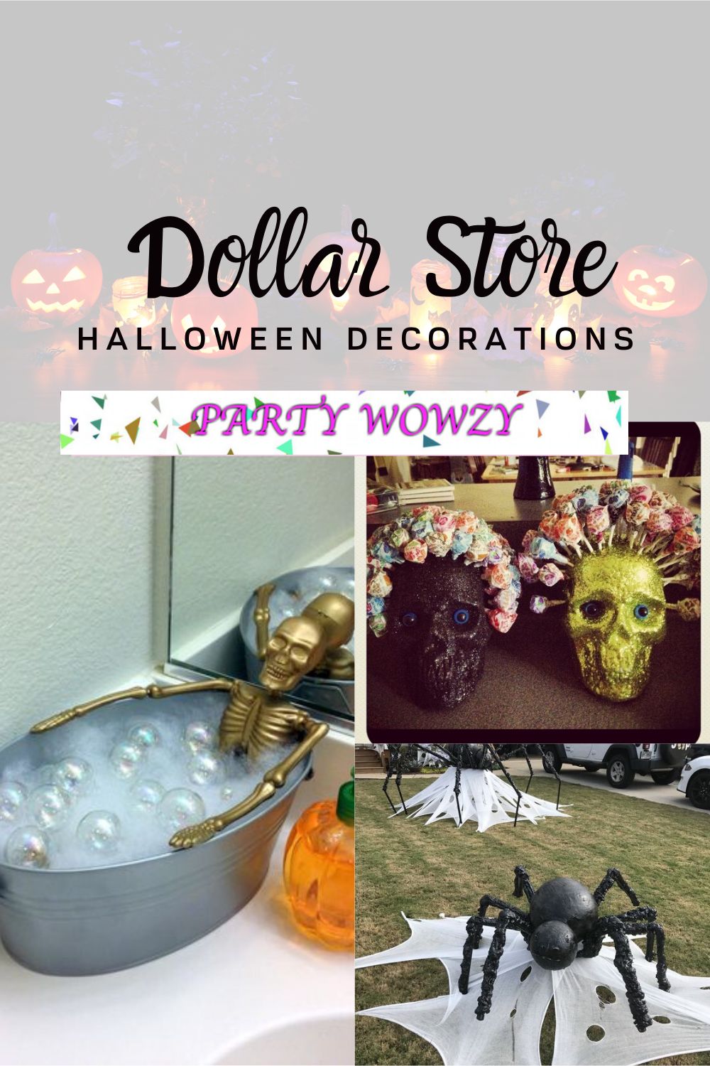 DIY Dollar Store Halloween Decorations Party Wowzy